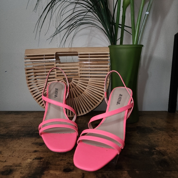 JustFab | Shoes | Coral Neon Sandal | Poshmark